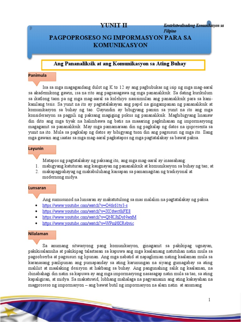 Yunit I-Ii-Iii | PDF