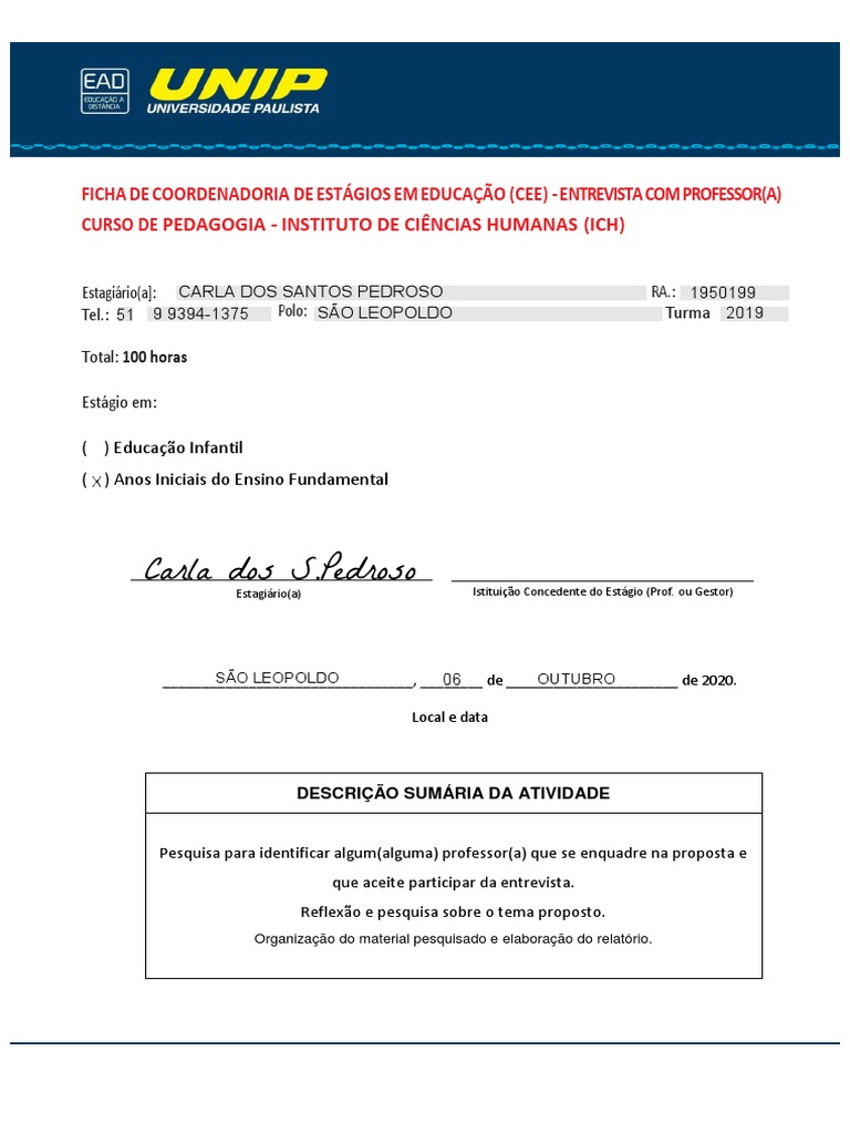 Ficha CEE - Ens. Fundamental | PDF