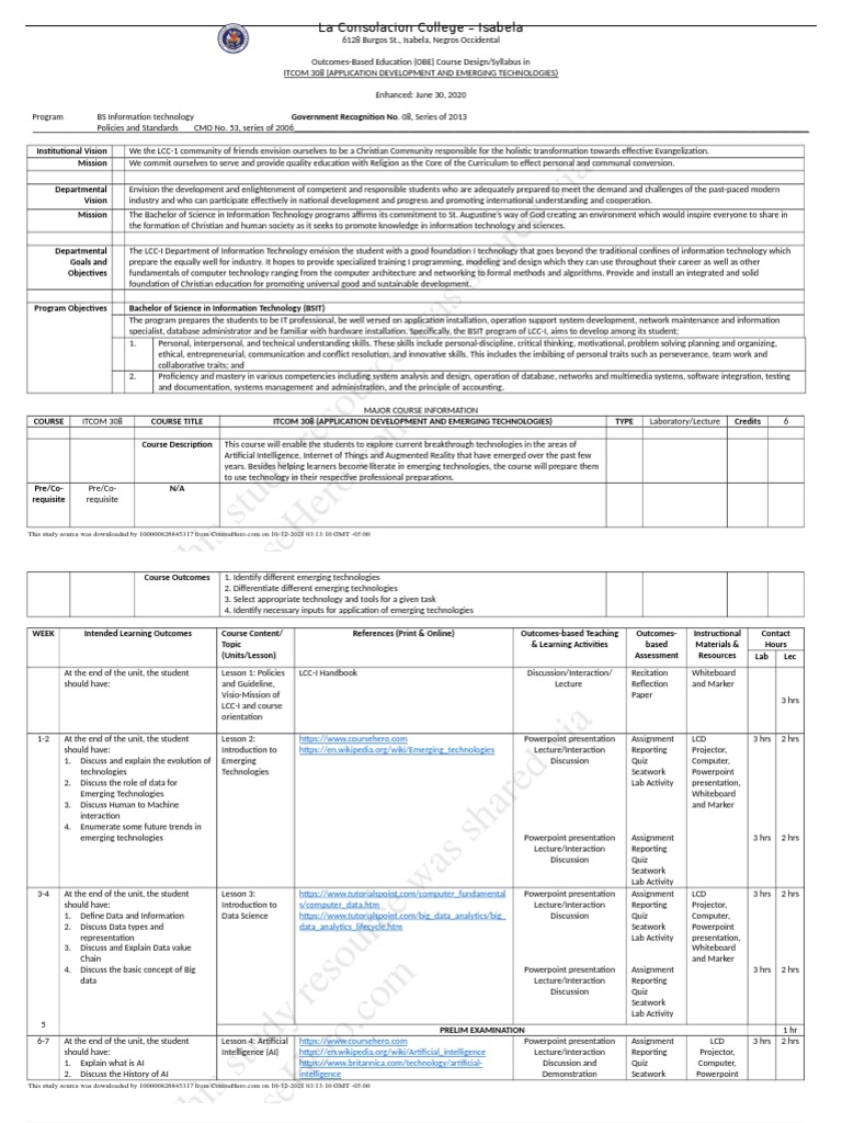 Application Development Emerging Technologies | PDF | Learning ...