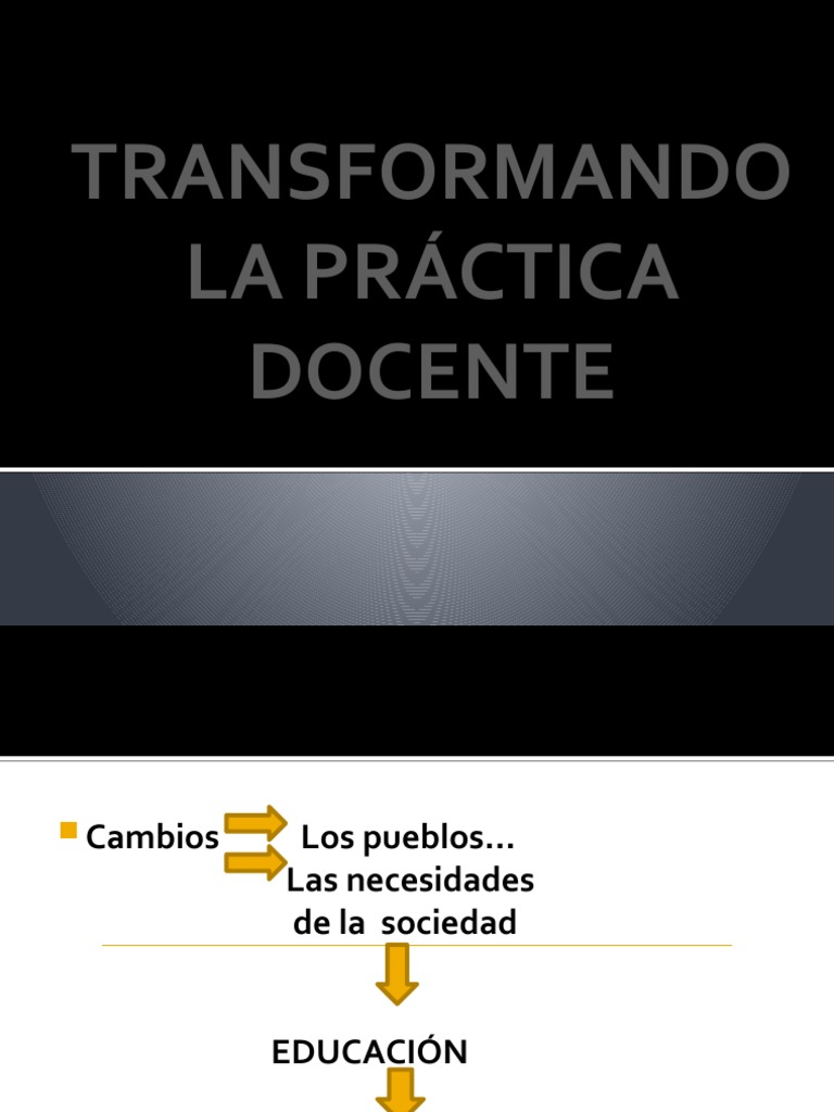 Transformando La Práctica Docente | PDF | Maestros | Conocimiento