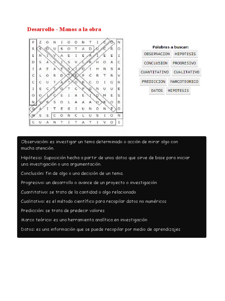 Sopa de Letras Investigacion | PDF