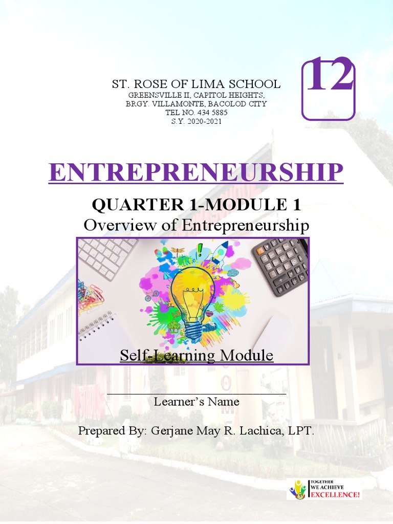 Entrepreneurship: Quarter 1-Module 1 | PDF | Entrepreneurship | Franchising