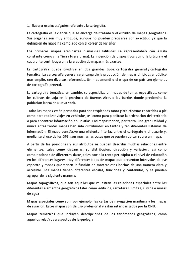 Act. de Aprendizaje Tipos de Mapas | PDF | Cartografía | Mapa