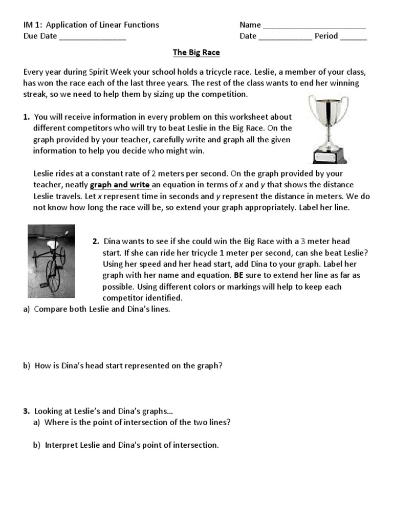 The Big Race | PDF | Speed | Applied Mathematics