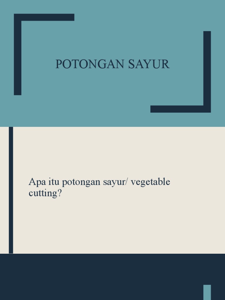 10 Macam Potongan Sayur | PDF