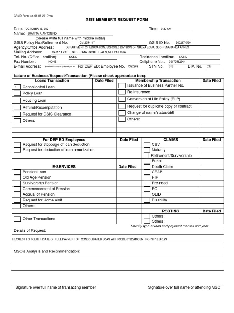 CRMD Form No. 06-08-2010/rpa: Juanita - Antonino001@deped - Gov.ph ...