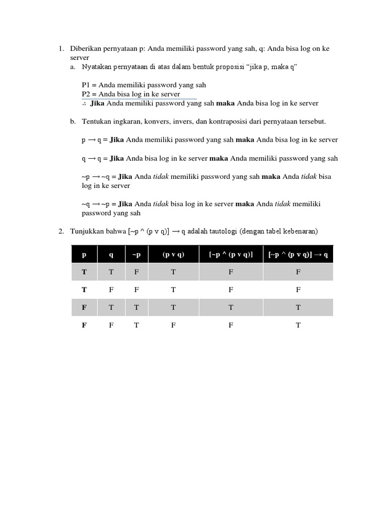 Tugas Logika 3 | PDF