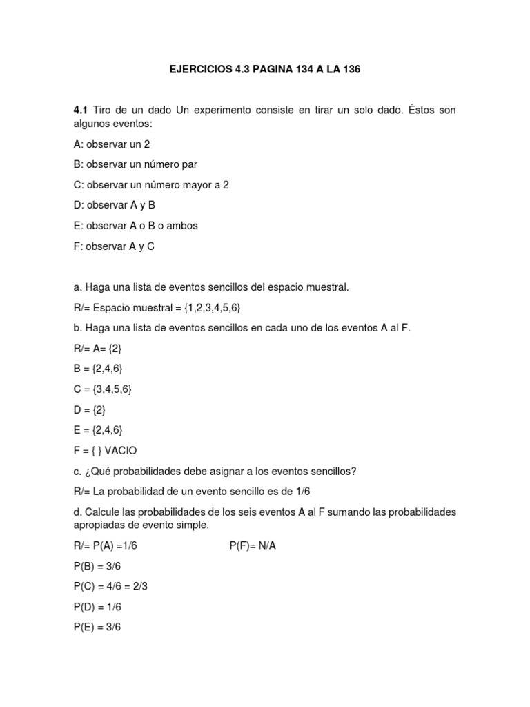 Ejercicios 43 | PDF | Probabilidad | Ruleta