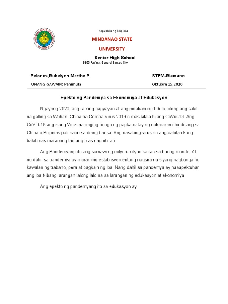 Edukasyon Sa Kasagsagan NG Pandemya | PDF