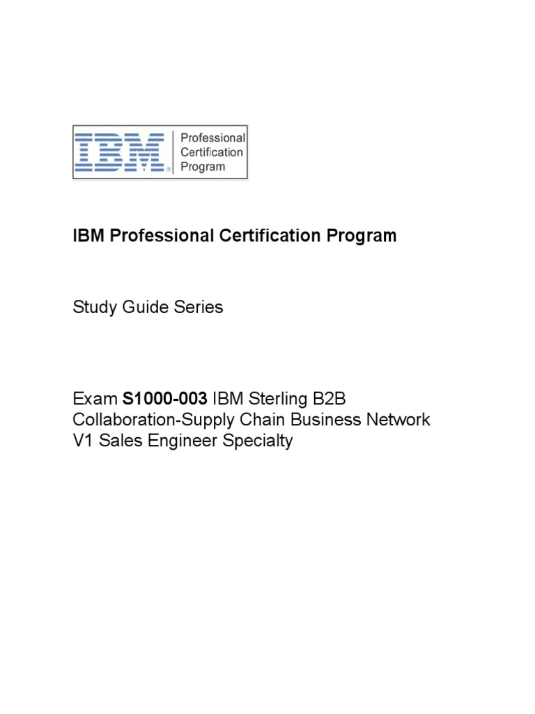 IBM Professional Certification Program: Study Guide Series | PDF | Test ...