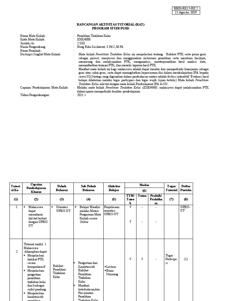 IDIK4008 - Penelitian Tindakan Kelas | PDF | Komputer