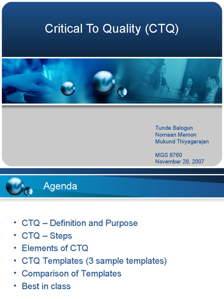 CTQ Presentation | PDF | Computing | Business