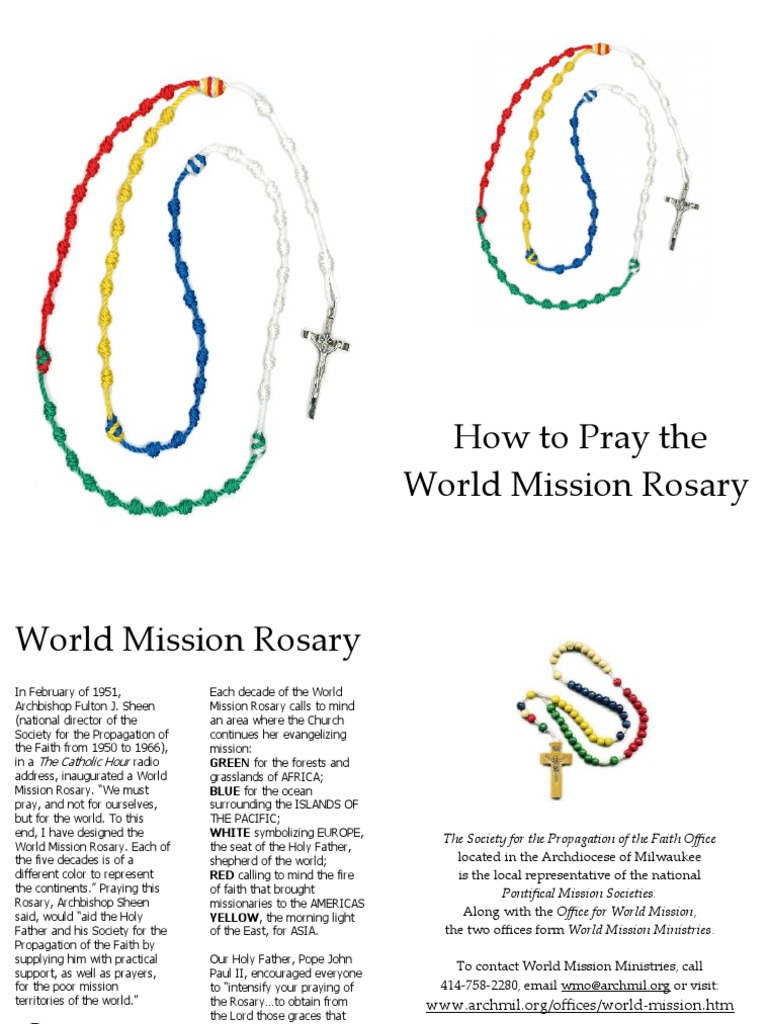 WorldMissionRosary Guide | PDF | Rosary | Mary, Mother Of Jesus