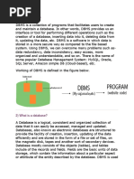 Dbms Cheat Sheet | PDF | Relational Database | Databases
