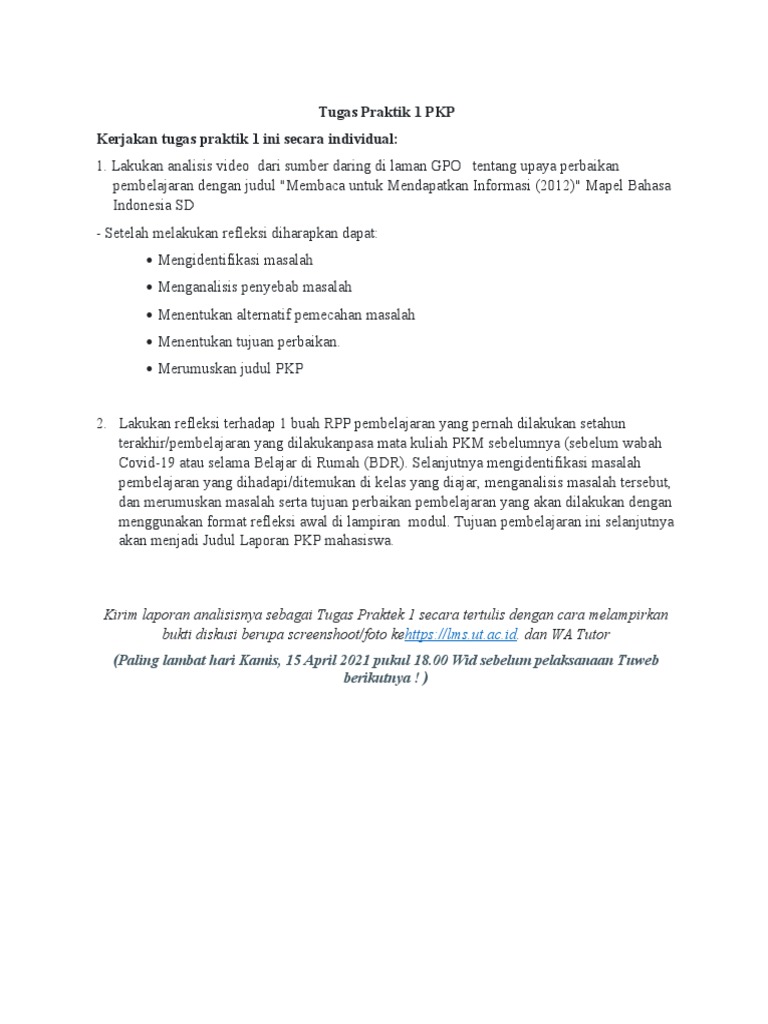 Tugas Praktik 1 PKP | PDF