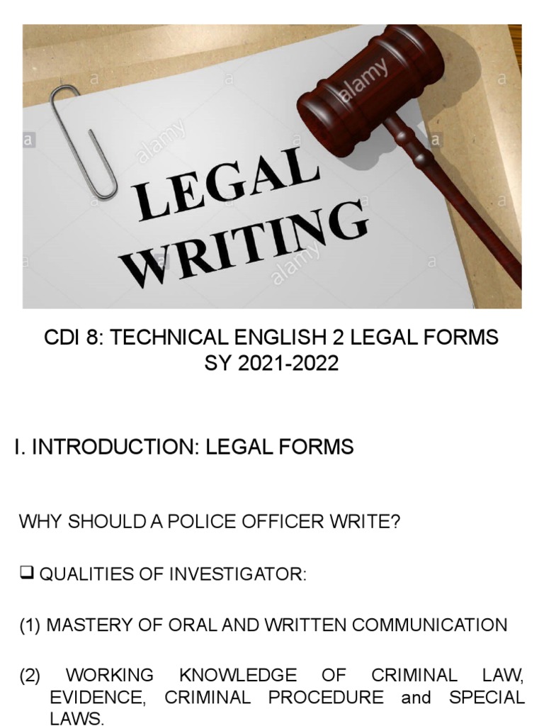 Cdi 8: Technical English 2 Legal Forms SY 2021-2022 | Download Free PDF ...