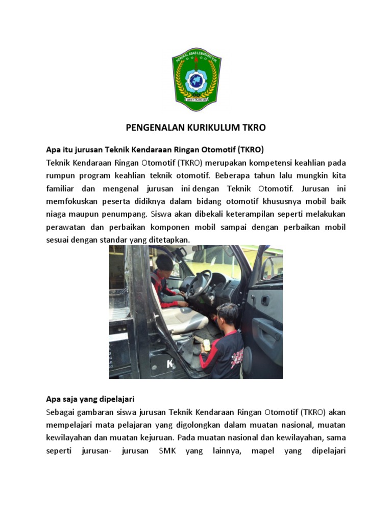 Pengenalan Kurikulum Tkro | PDF