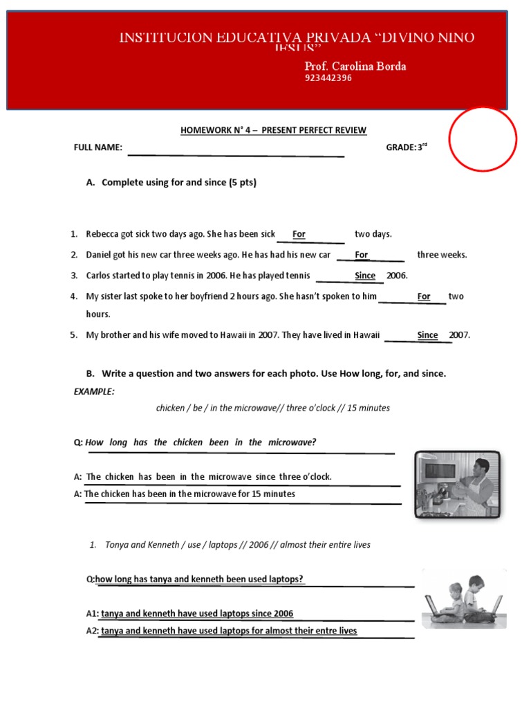 Present Perfect Practice | PDF
