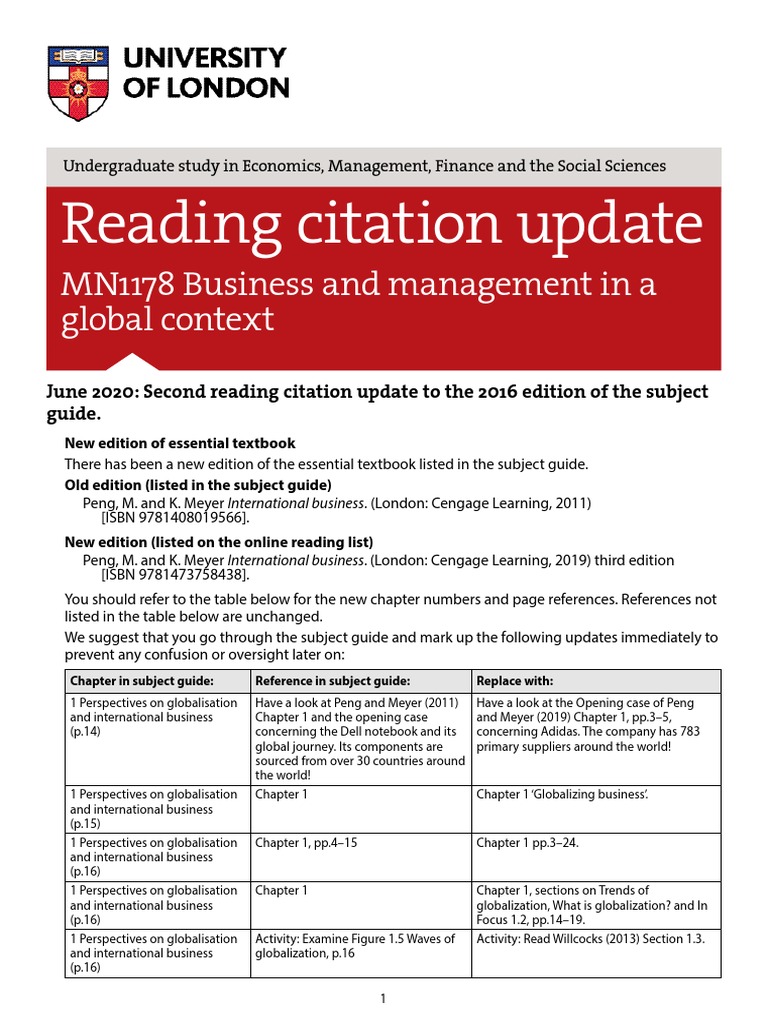 Reading Citation MN1178 | PDF | Regional Integration | Multilateralism