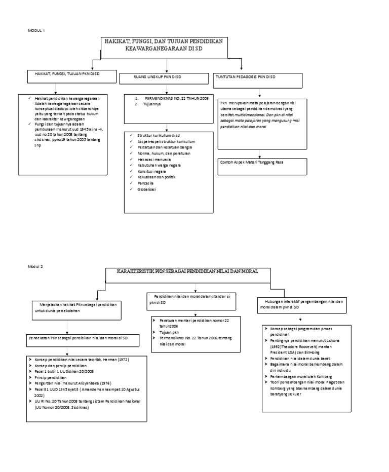Peta Konsep PKN Modul 1 | PDF | Karier & Perkembangan | Sains & Matematika