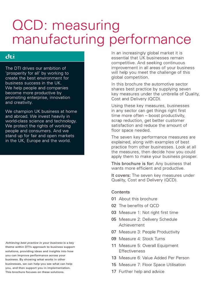 QCD: Measuring Manufacturing Performance: Achieving Best Practice in ...