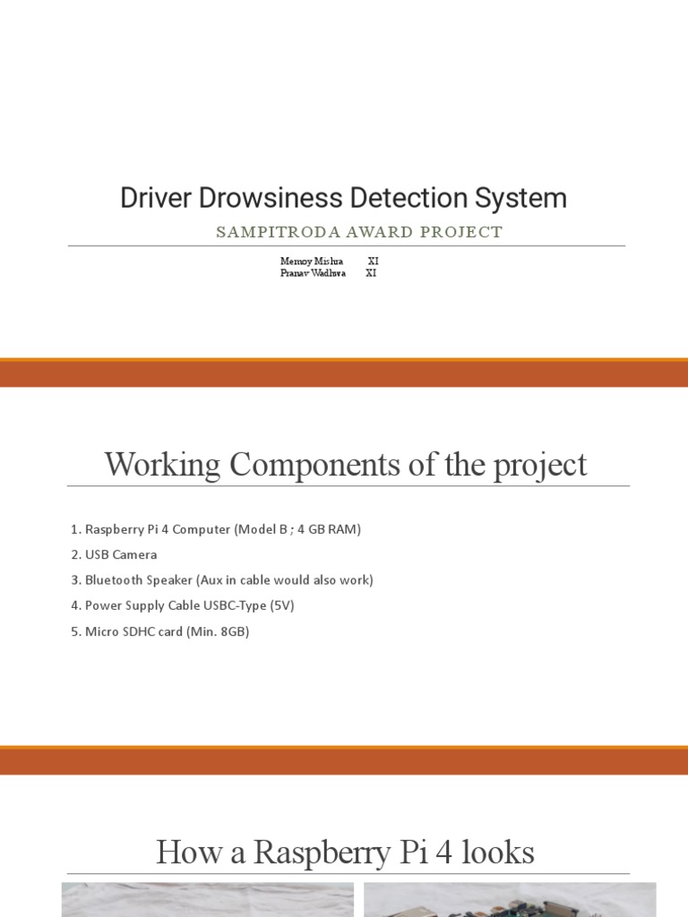 Driver Drowsiness Detection System | PDF | Raspberry Pi | Camera