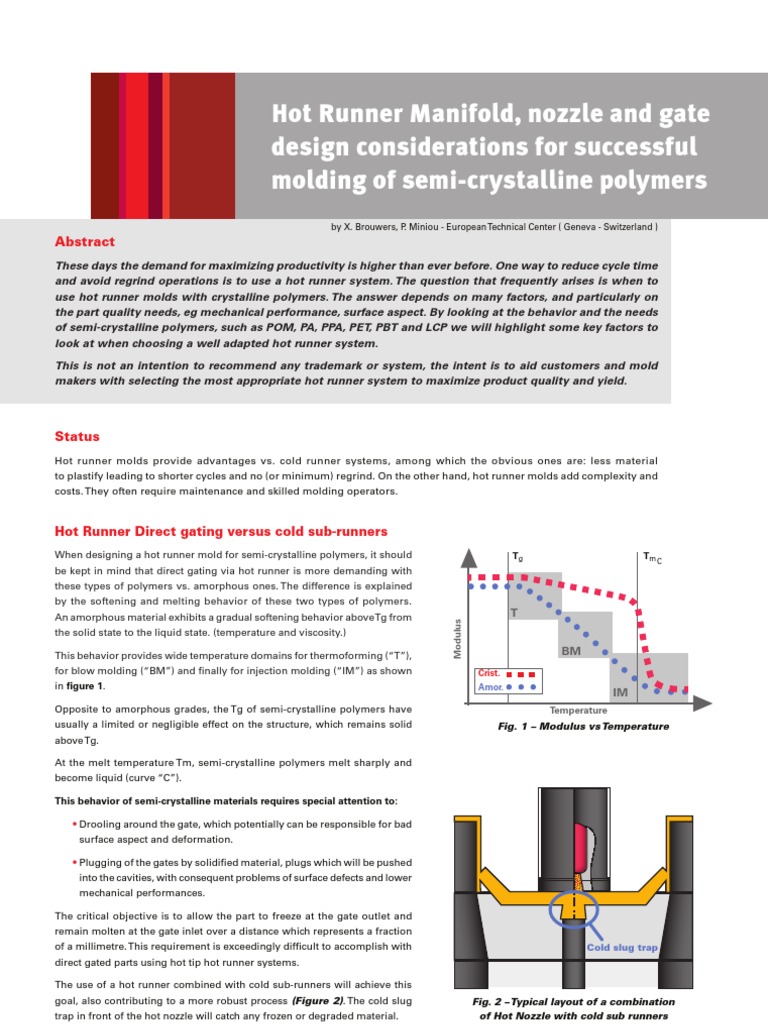 Tips Hot-Runners January July2010 | PDF | Thermocouple | Polymers