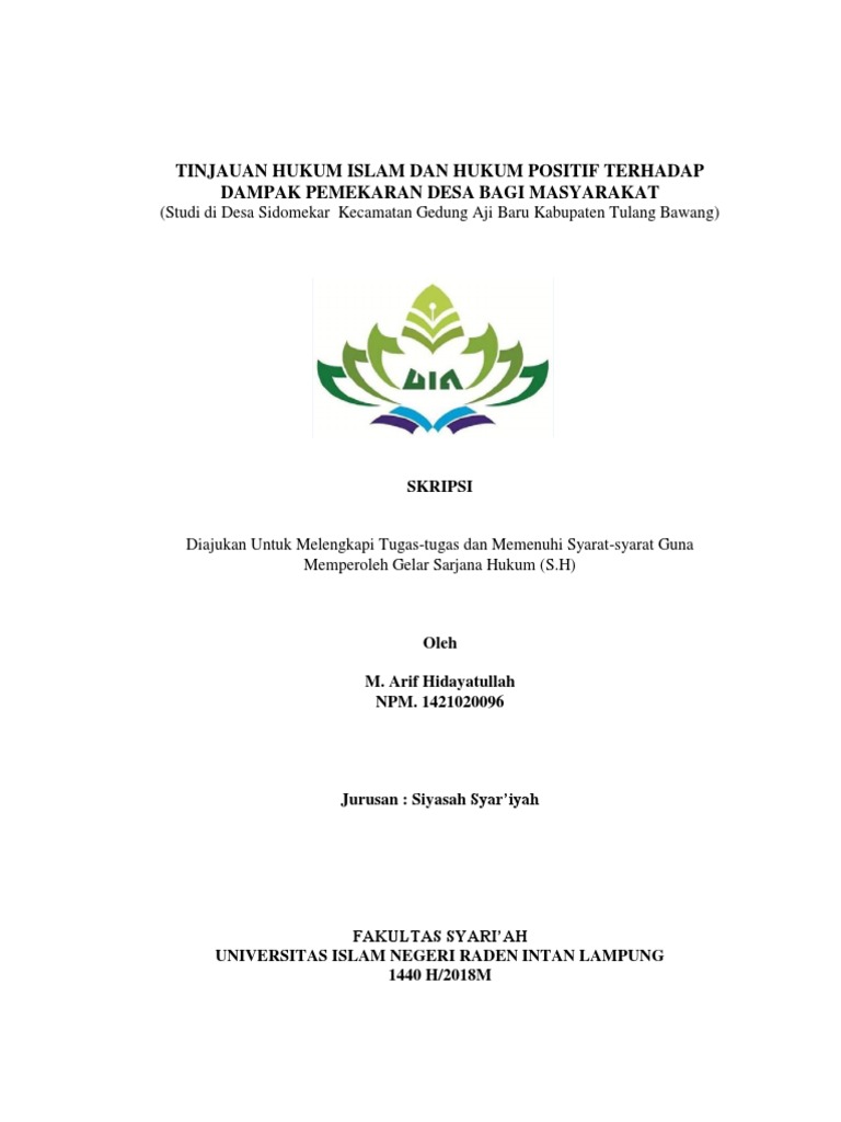 M. Arif Hidayatullah | PDF