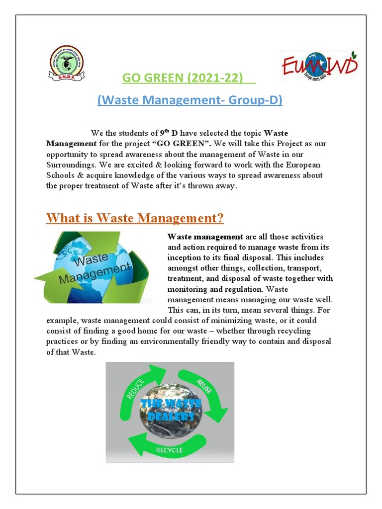 Waste Management Awareness Project | PDF | Waste Management | Waste