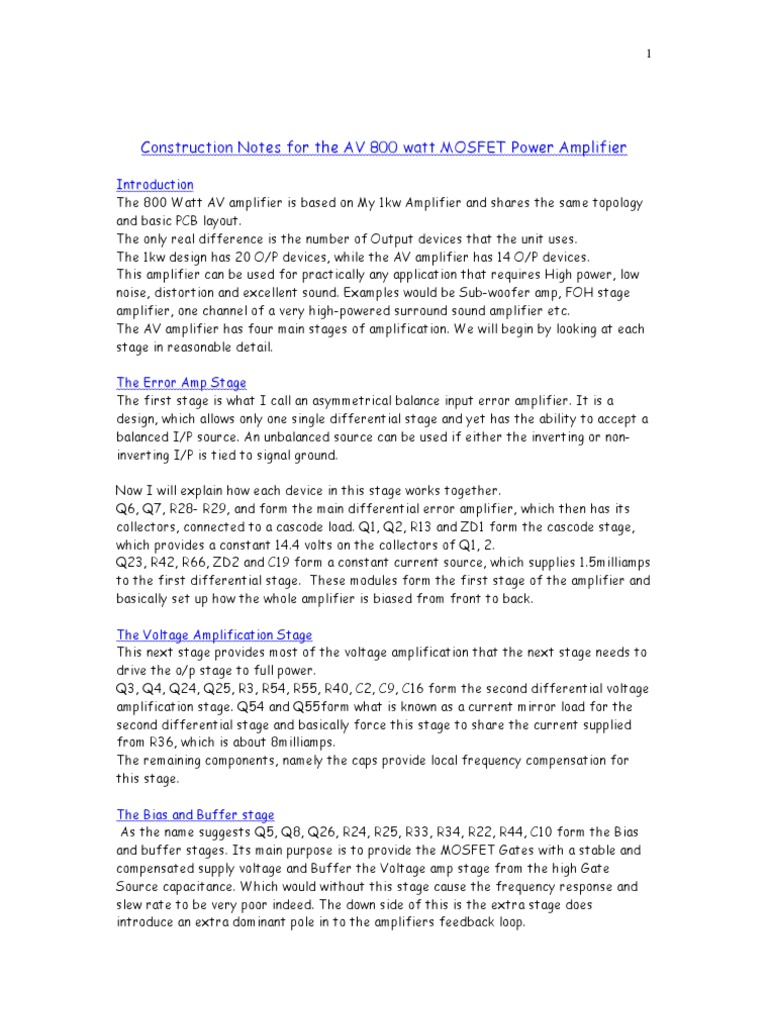 800w 163 | PDF | Amplifier | Transistor
