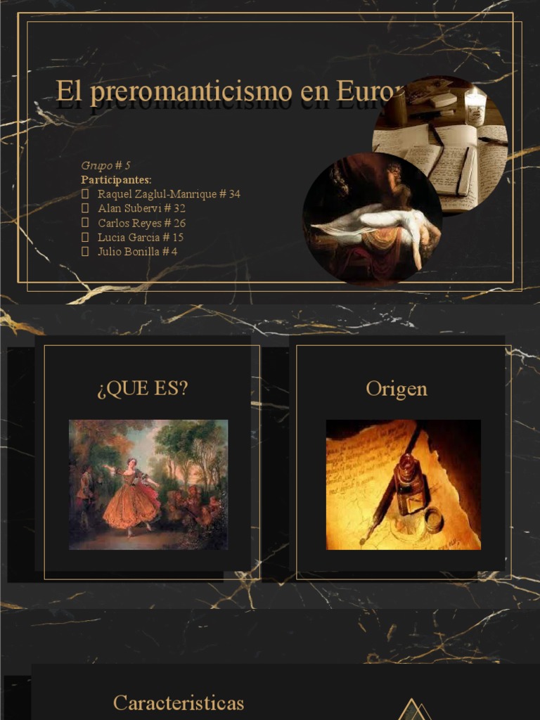 El Preromanticismo Presentacion | PDF