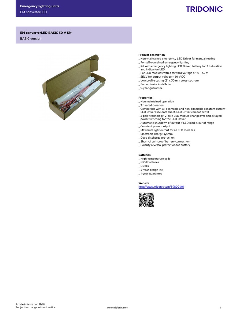 Emergency LED Driver Kit | PDF | Mains Electricity | Electronic Engineering