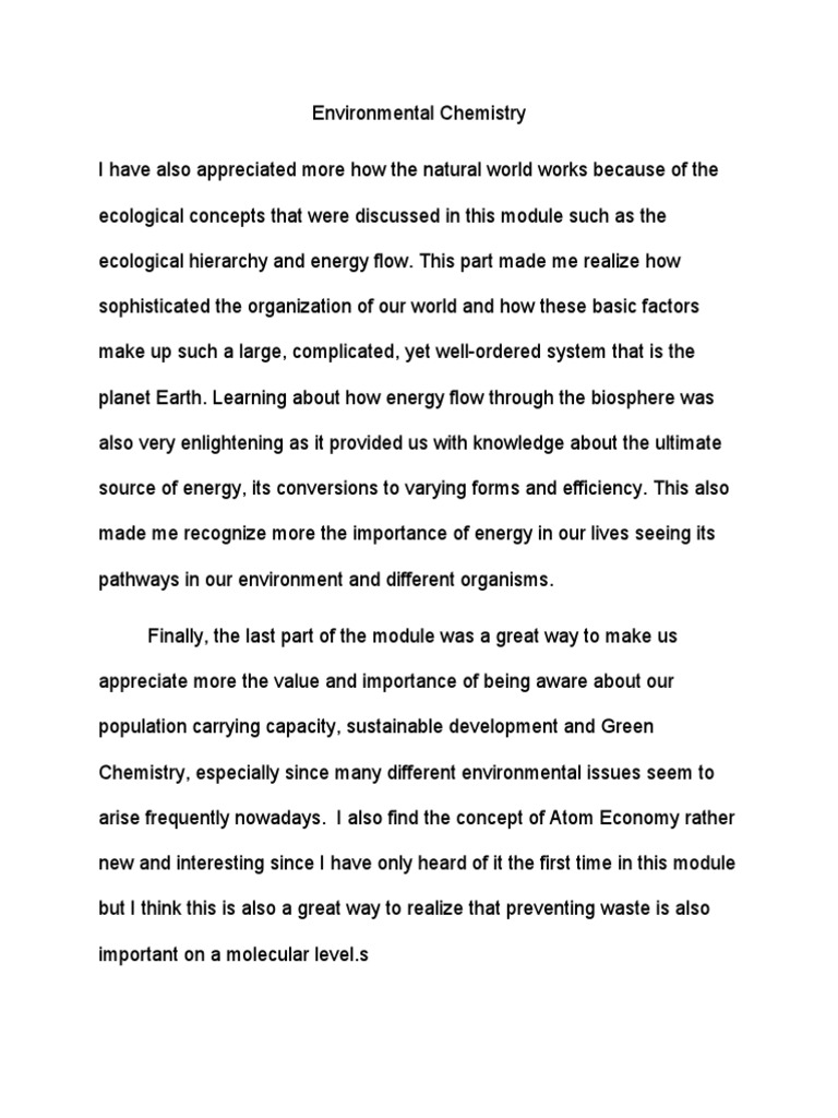 Environmental Chemistry | PDF