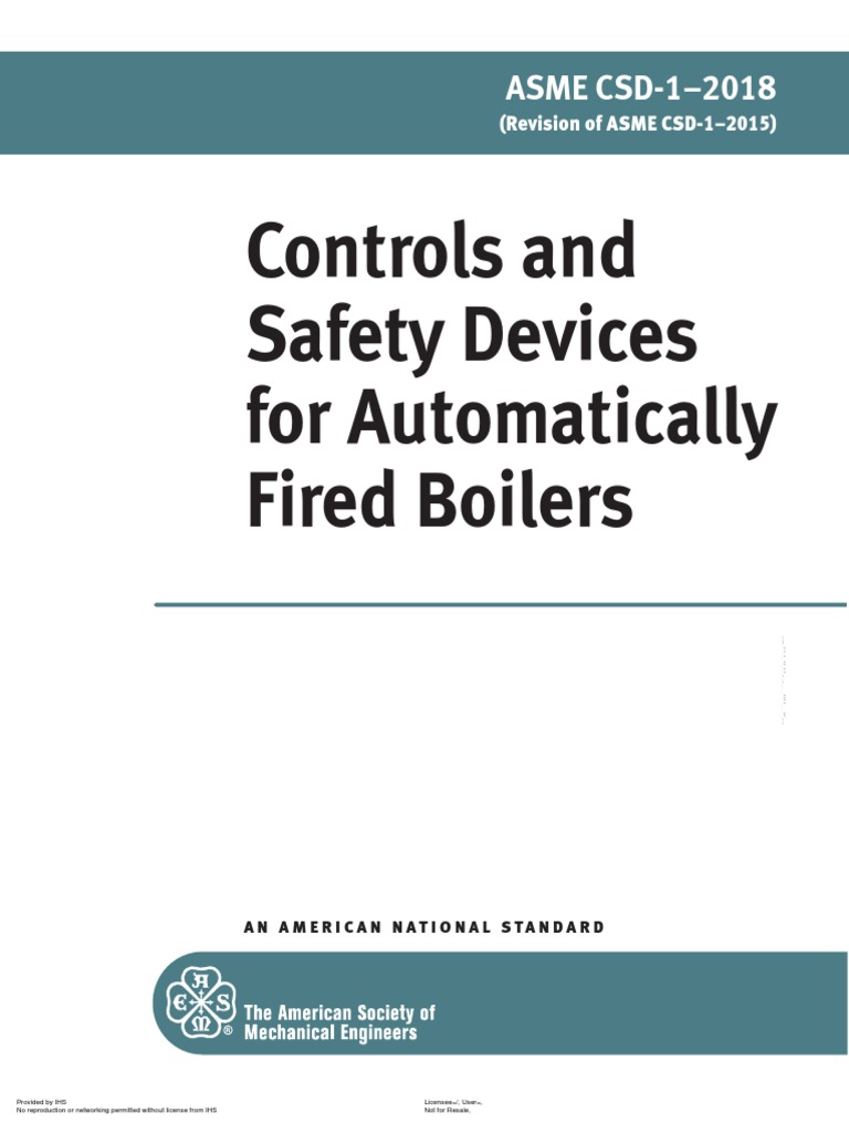 CSD-1 2018 Toc | Download Free PDF | Safety | Boiler