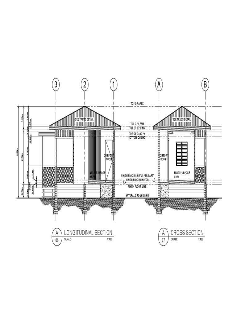 Longitudinal Section A Cross Section A | PDF