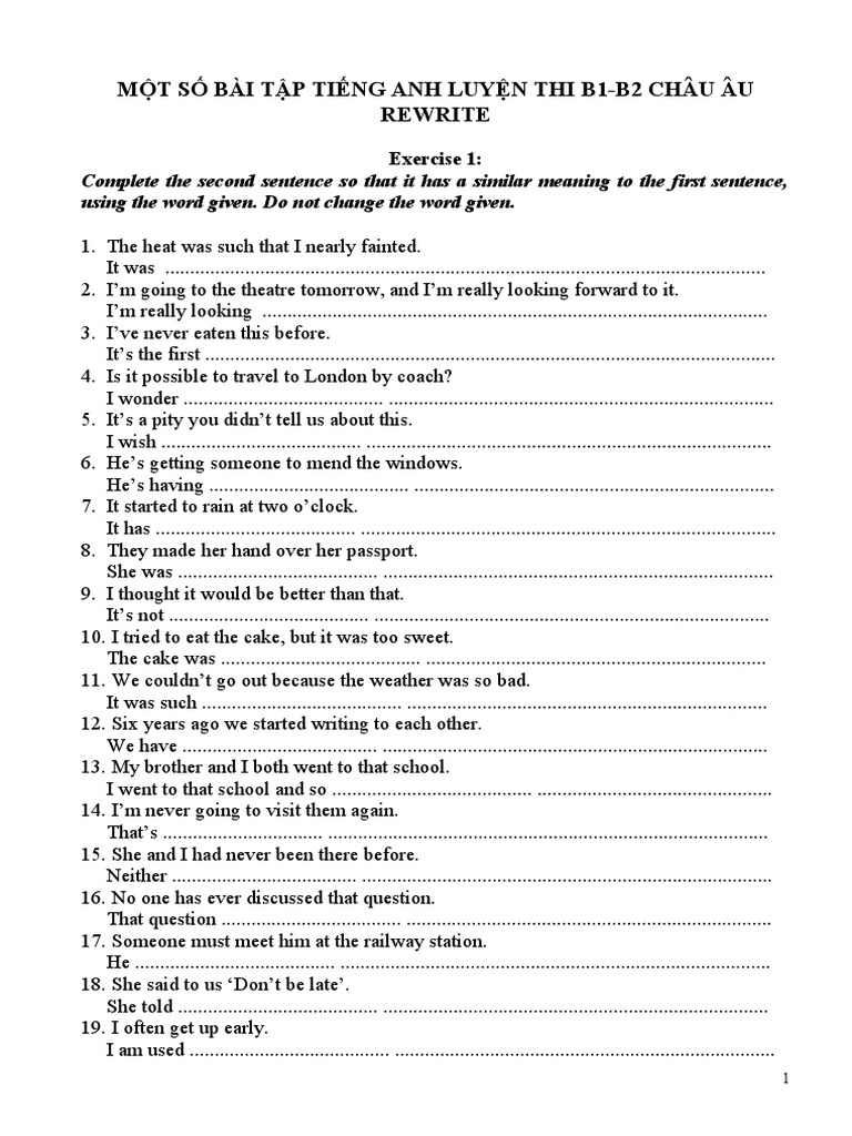 (123doc) - Mot-So-Bai-Tap-Tieng-Anh-Luyen-Thi-B1-B2-Chau-Au | PDF