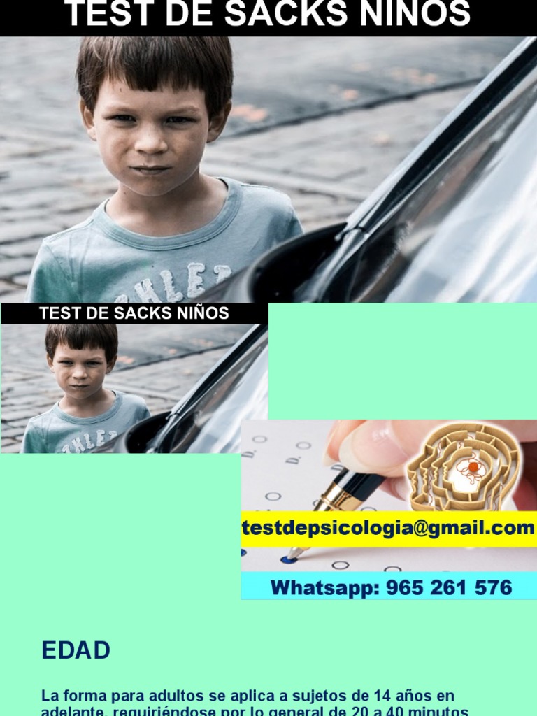 Test de Sacks Niños | PDF