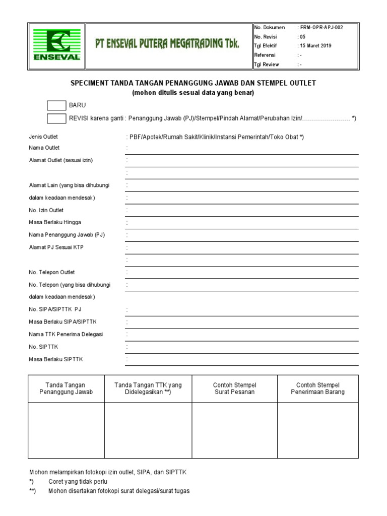 Spesimen Enseval | PDF