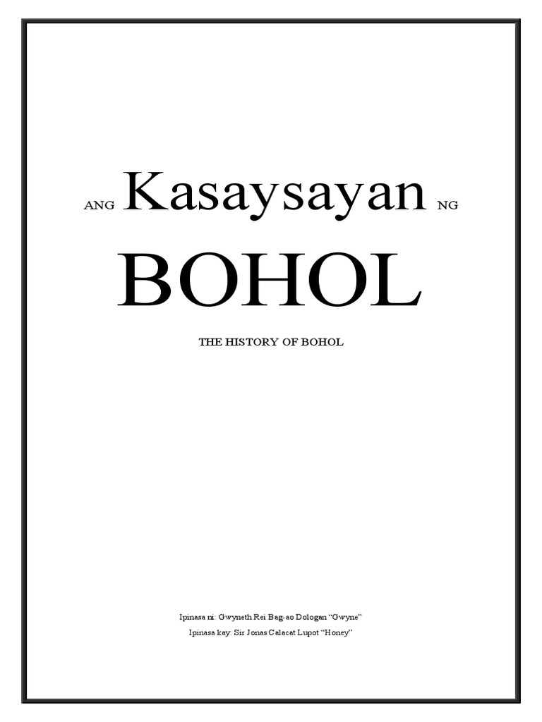 Bohol The History of Bohol | PDF
