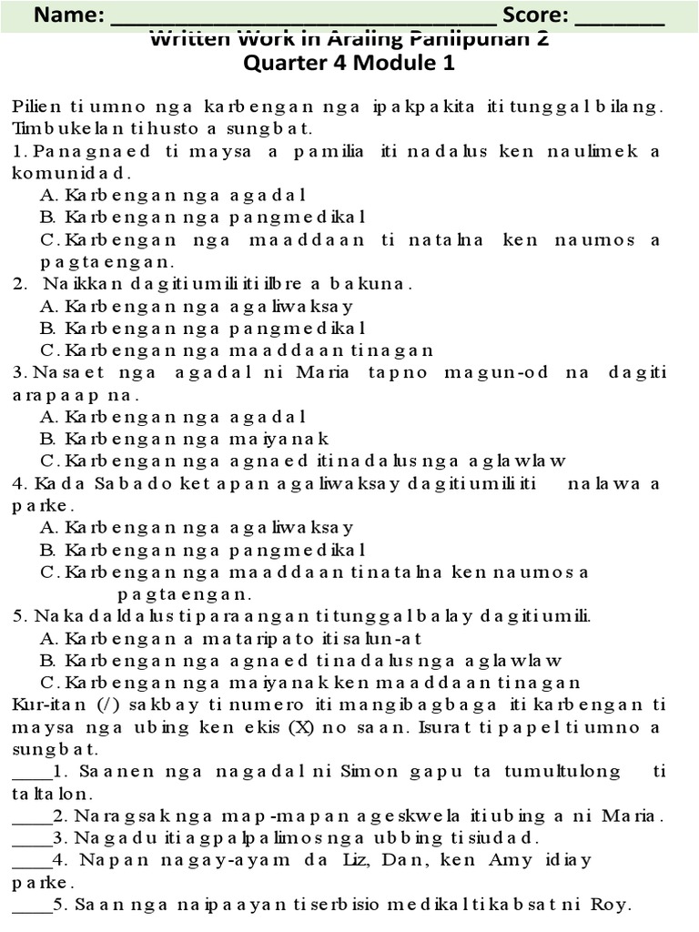 Written Work in AP 2 q4 | PDF