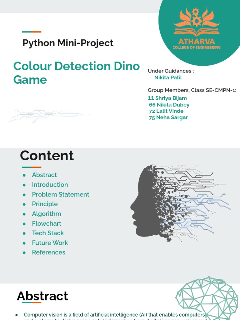 Python Mini-Project PPT SE-CMPN-1 Roll Nos. 11, 66, 72, 75 | PDF | Html | Computer Vision