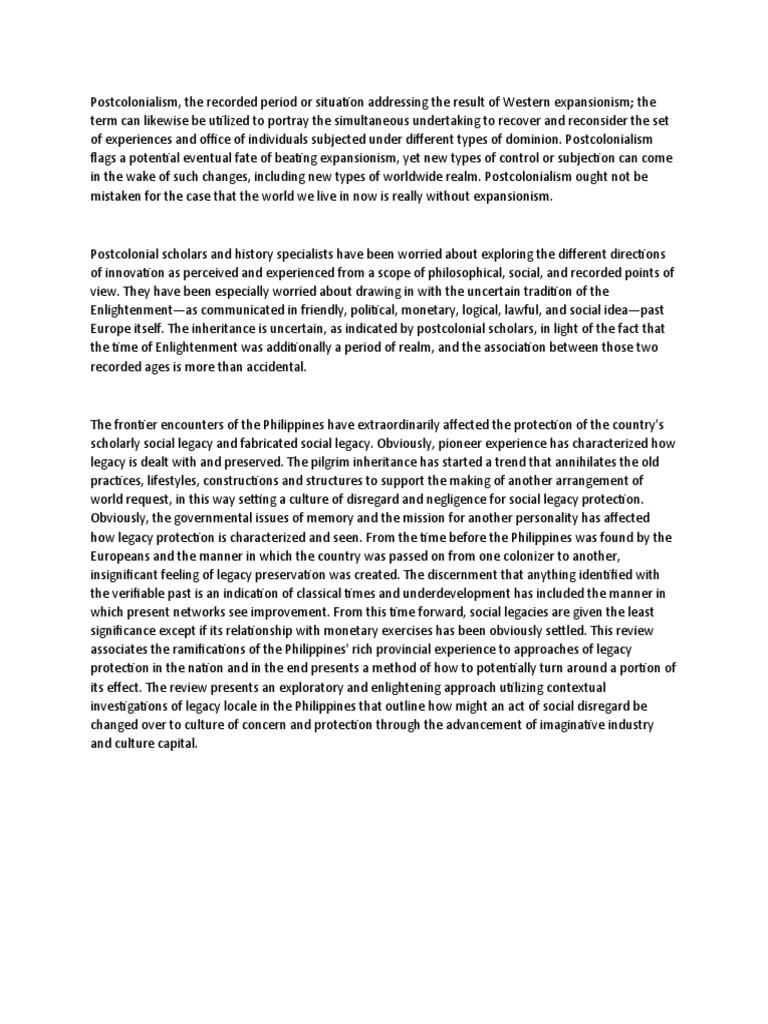 Postcolonialism | PDF | Postcolonialism | Age Of Enlightenment