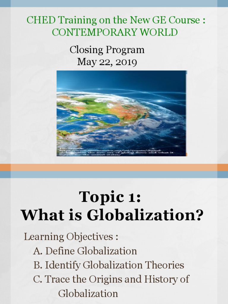 1.Chapter1-Contemporary World | PDF | Globalization | Homogeneity And ...