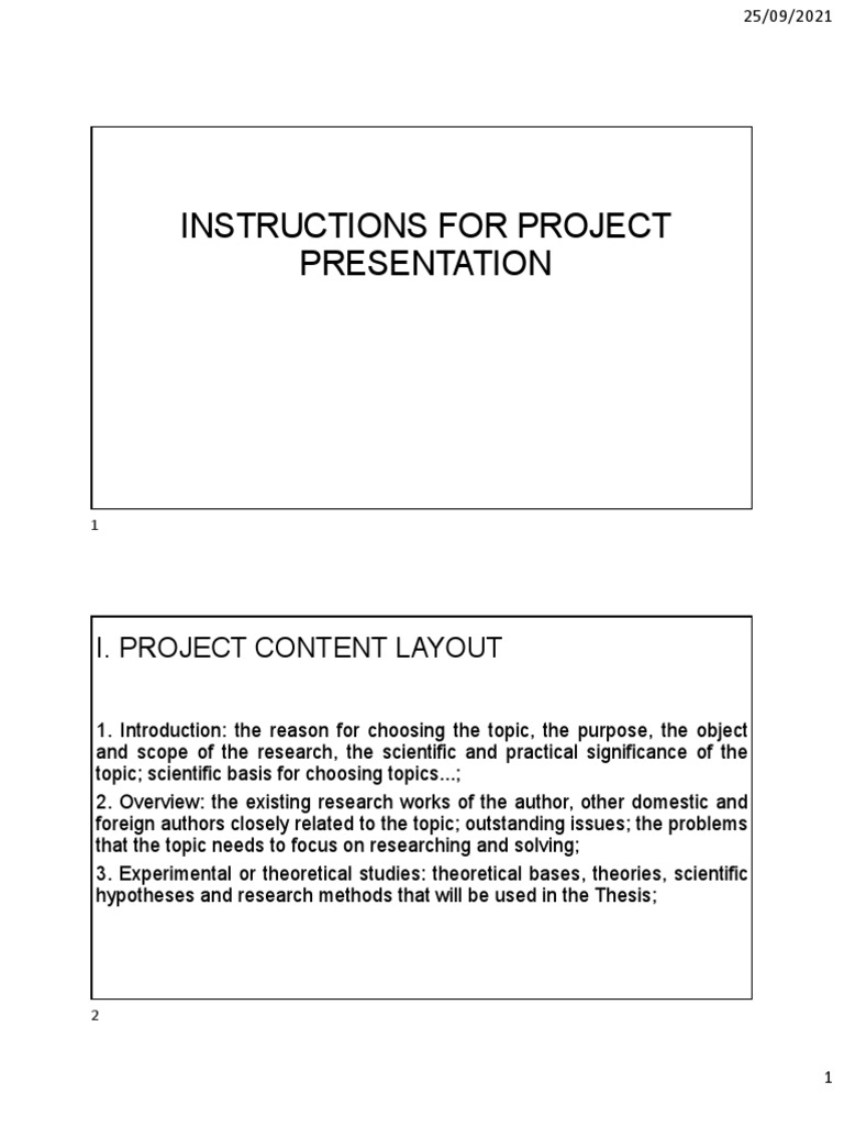 Project Presentation Guidelines | PDF | Computer File | Thesis