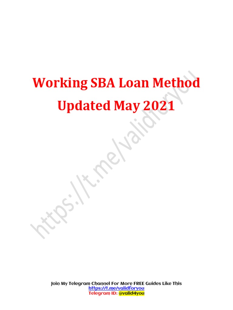 SBA Updated May 2021 | PDF | Credit History | Credit Score