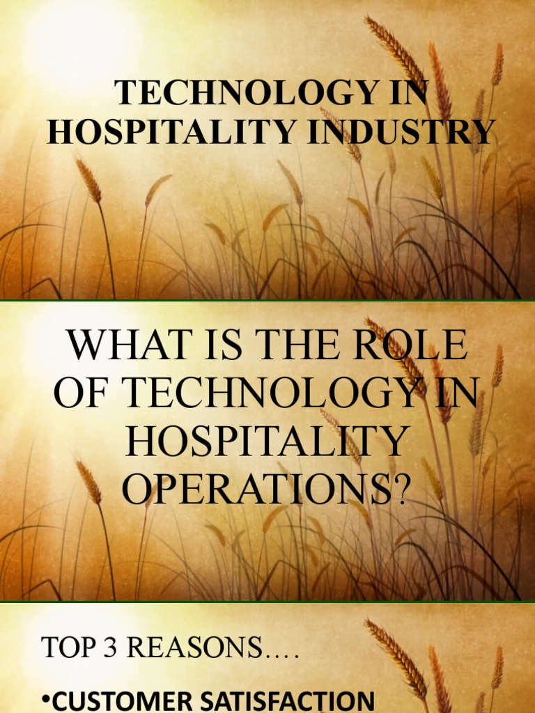 Technology's Impact on Hospitality Operations | PDF | Virtual Reality ...