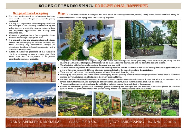 Scope of Landscape | PDF | Gardens | Lawn