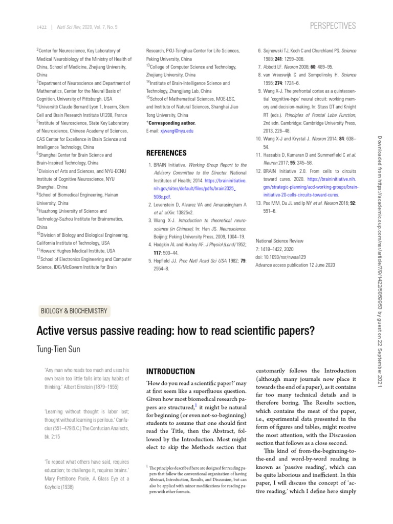 Active Versus Passive Reading How To Read Scientific Papers | PDF ...