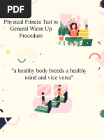 Physical Fitness Test Battery | PDF