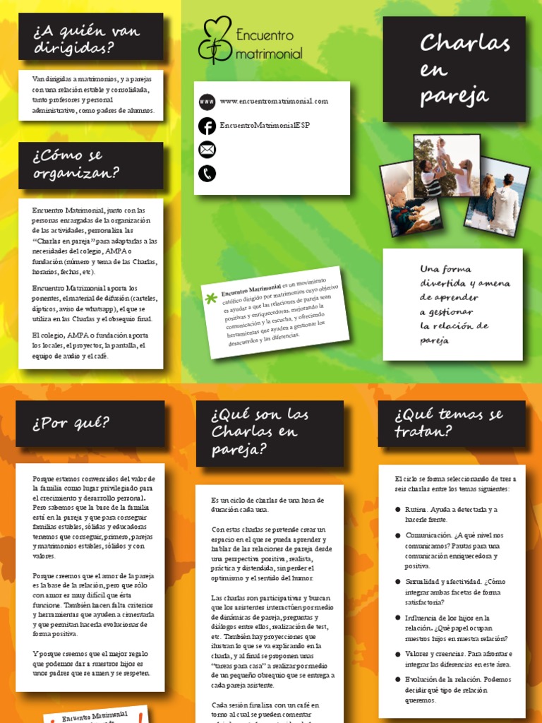 Triptico Charlas en Pareja | PDF